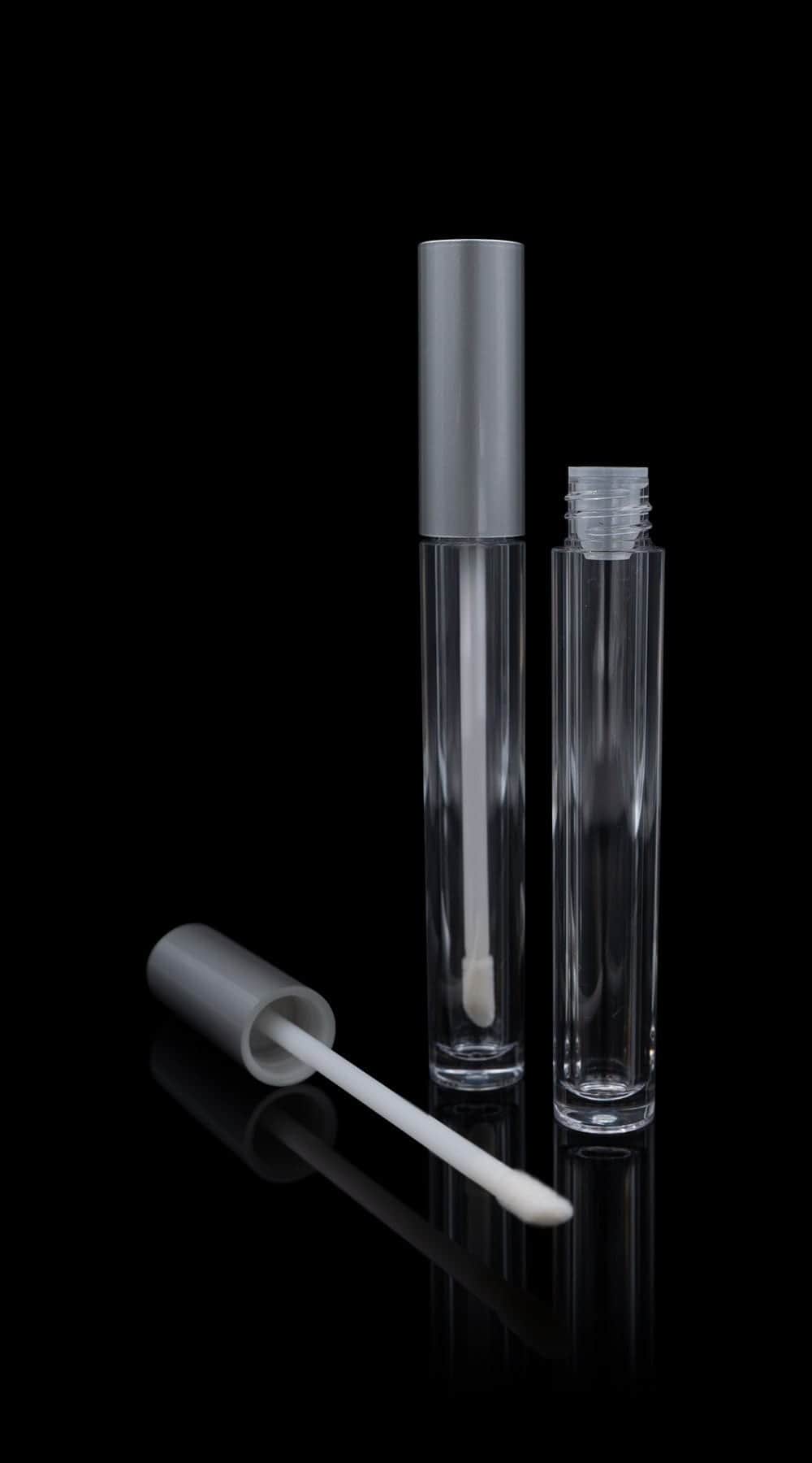 Clear & Silver Lip Gloss Container – Cosmetic Packaging Now