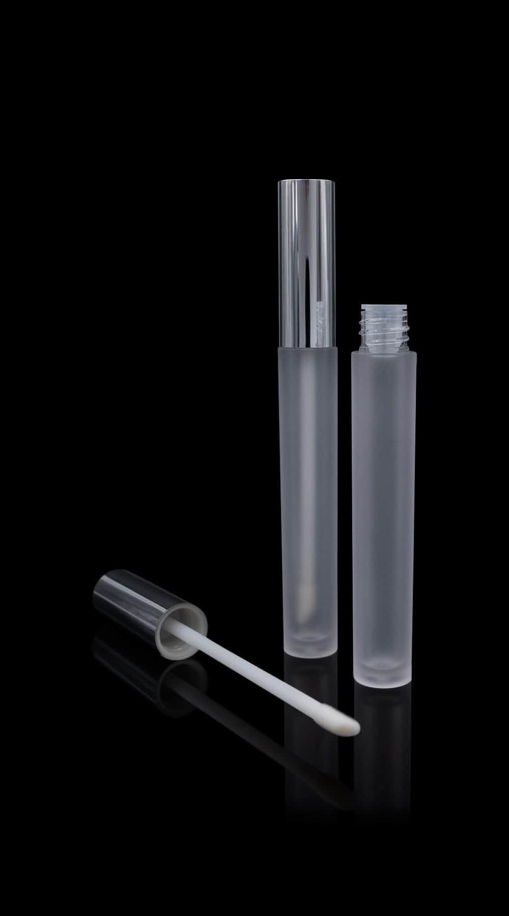 Shiny Silver Frosted Lip Gloss Tube – Cosmetic Packaging Now